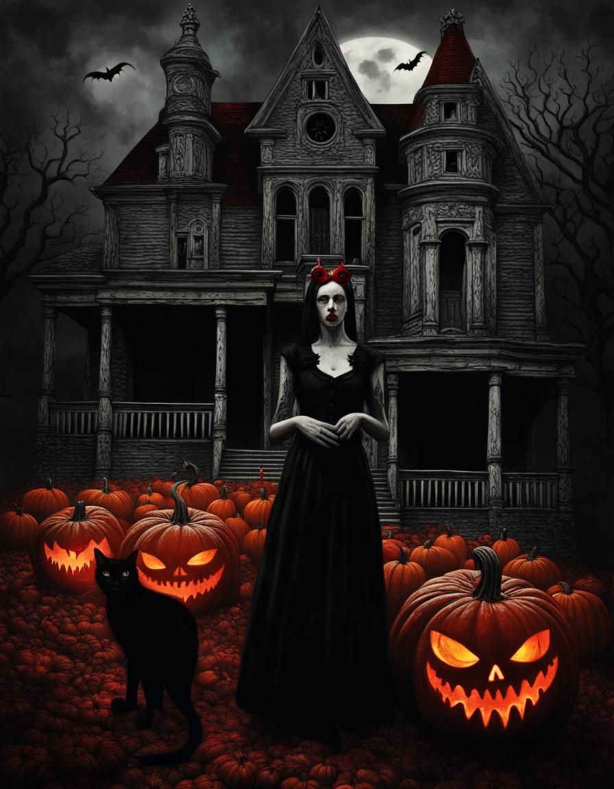 "Wicked Whispers: The Devil's Halloween" - AI Generated Artwork ...