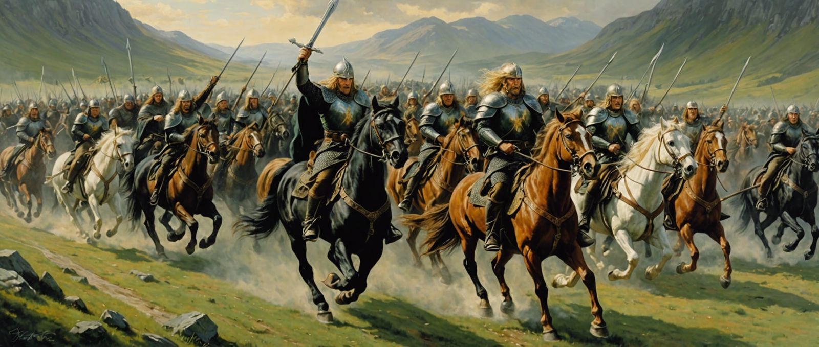 The Charge of the Riders of Rohan, Rohirrim and Eorlingas attack!