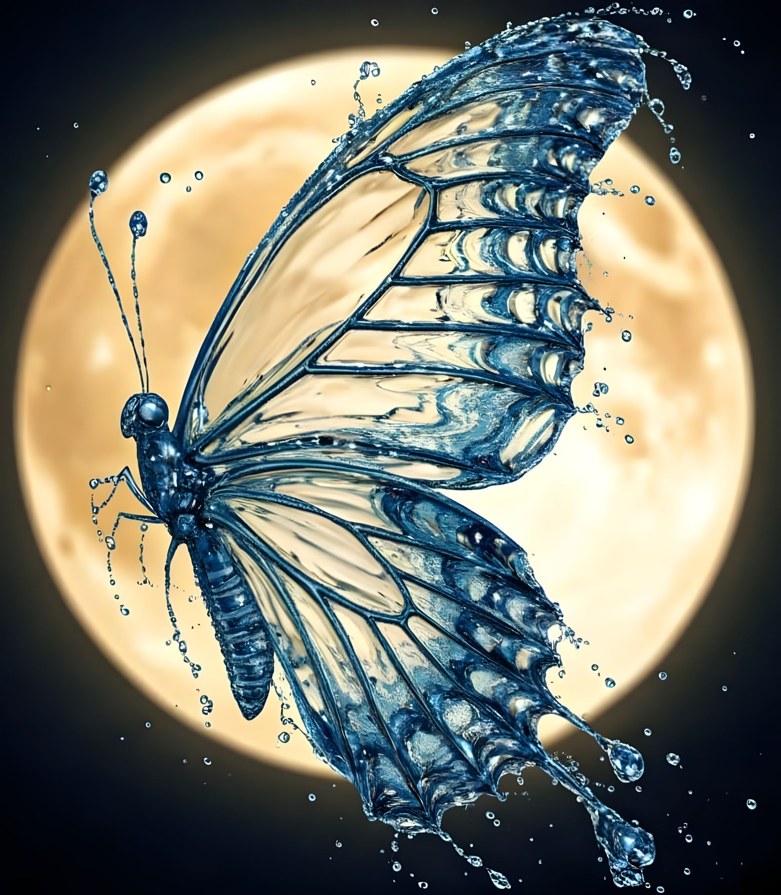 a super delicate sideways view of butterfly completely crafted from ...