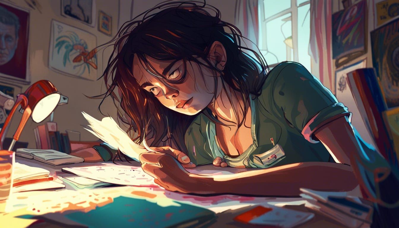 Homework is Hard - AI Generated Artwork - NightCafe Creator