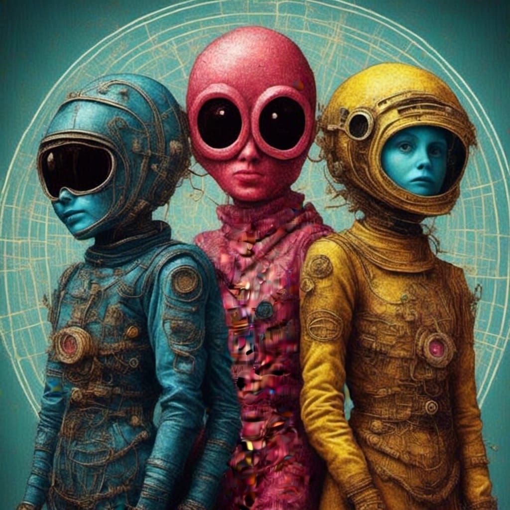 Power Rangers in the hybrid style of Norman Rockwell and TRON - AI ...