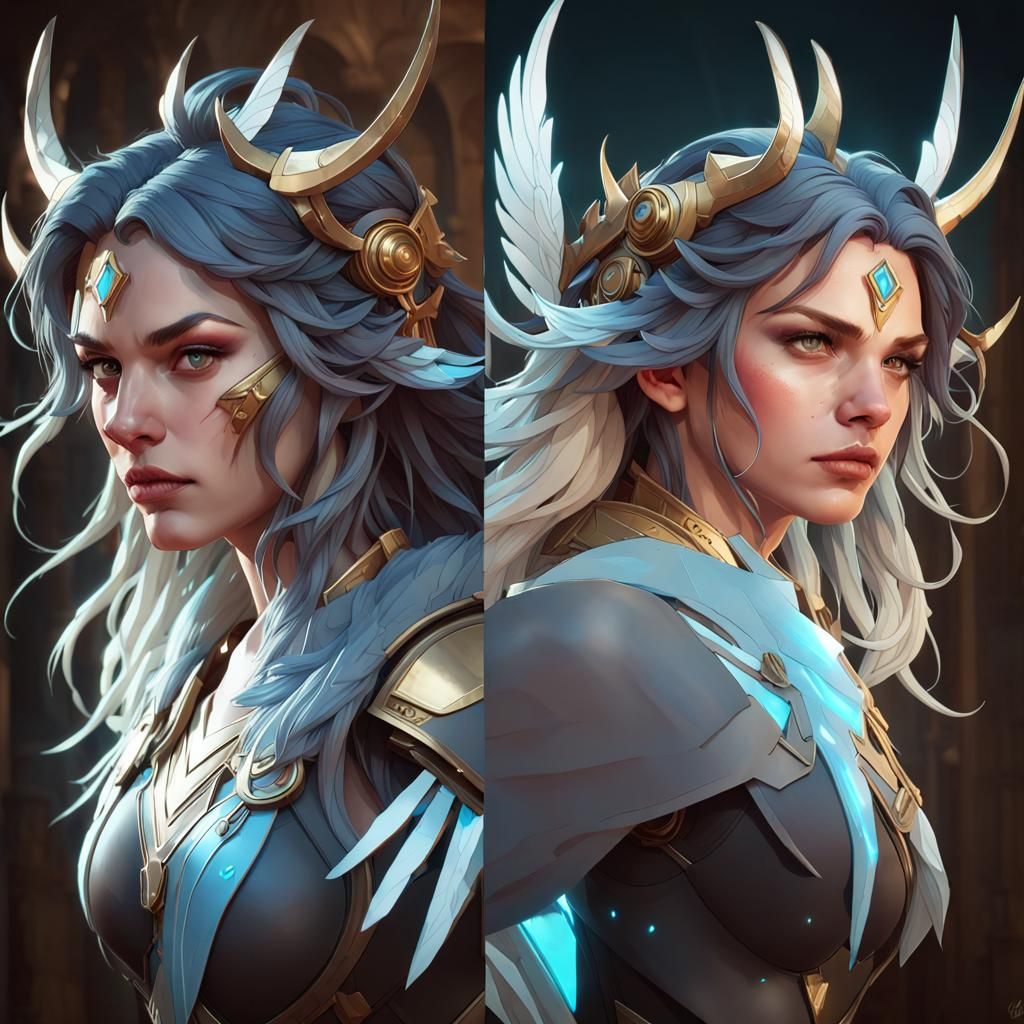 valkyrie phoenix character design - AI Generated Artwork - NightCafe ...
