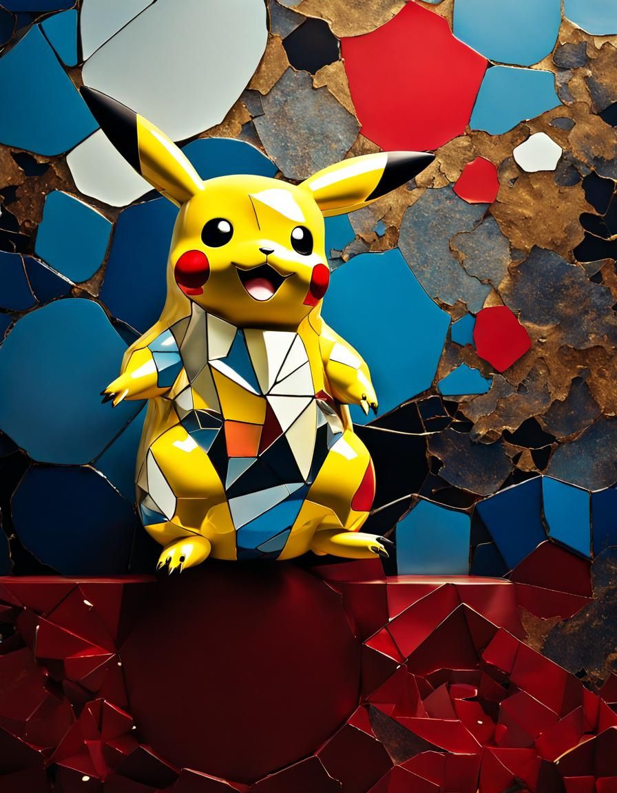 Enamel Pikachu. - AI Generated Artwork - NightCafe Creator