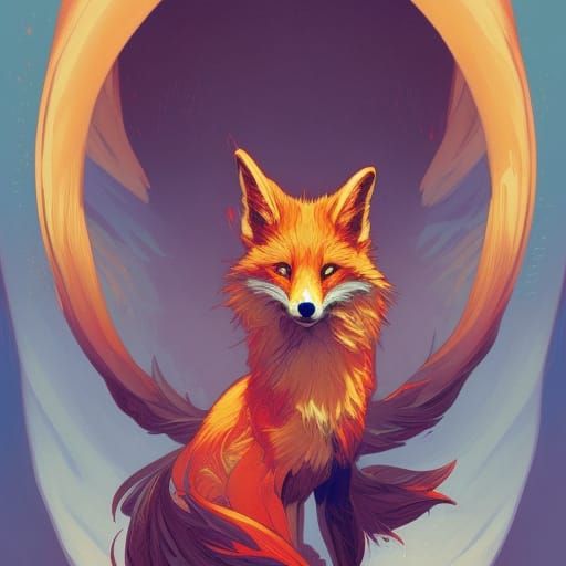 Two-tailed fox made - AI Generated Artwork - NightCafe Creator
