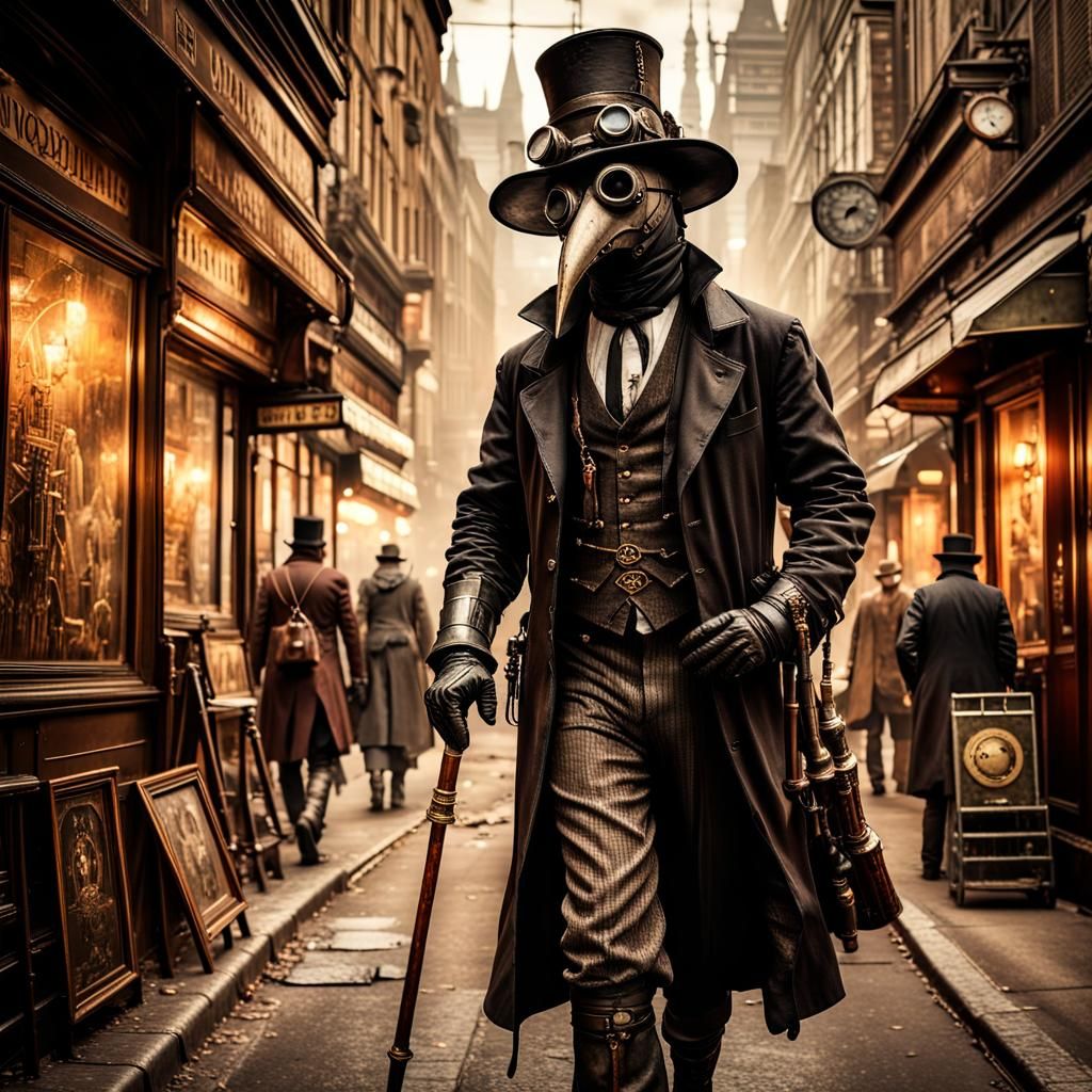 Steampunk Plague Doctor - AI Generated Artwork - NightCafe Creator
