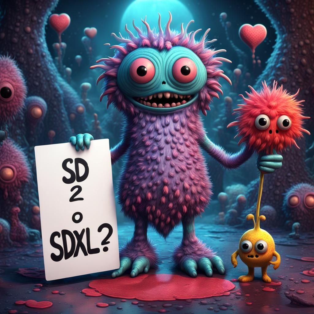 goofy fluffy alien monsters - AI Generated Artwork - NightCafe Creator