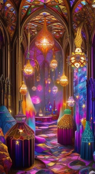 Wizeacre's Wizards' Equipment, Crystalogy Room v.2 - AI Generated Artwork - NightCafe Creator