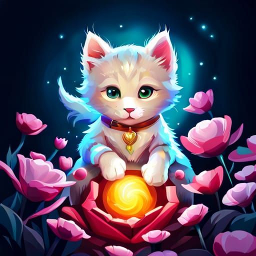 Mystic Kitty - AI Generated Artwork - NightCafe Creator