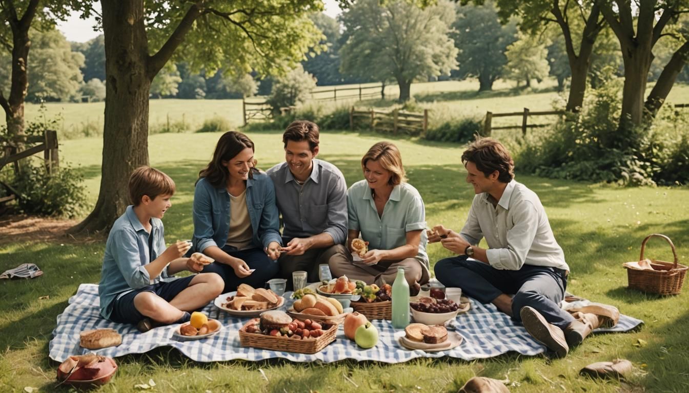 A family picnic in the country - Family Picnic in the Countr...