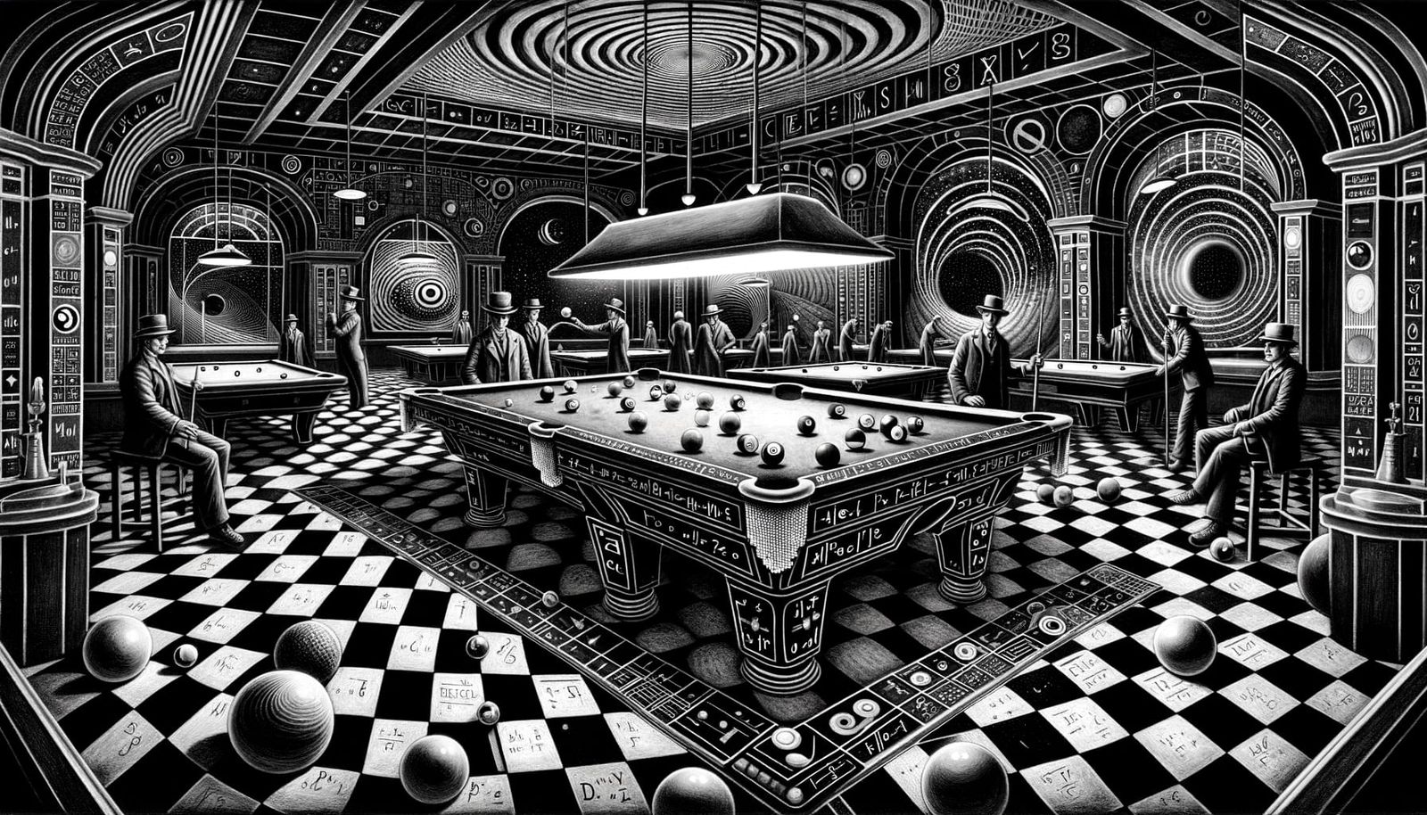 Penrose's Pool Hall - AI Generated Artwork - NightCafe Creator