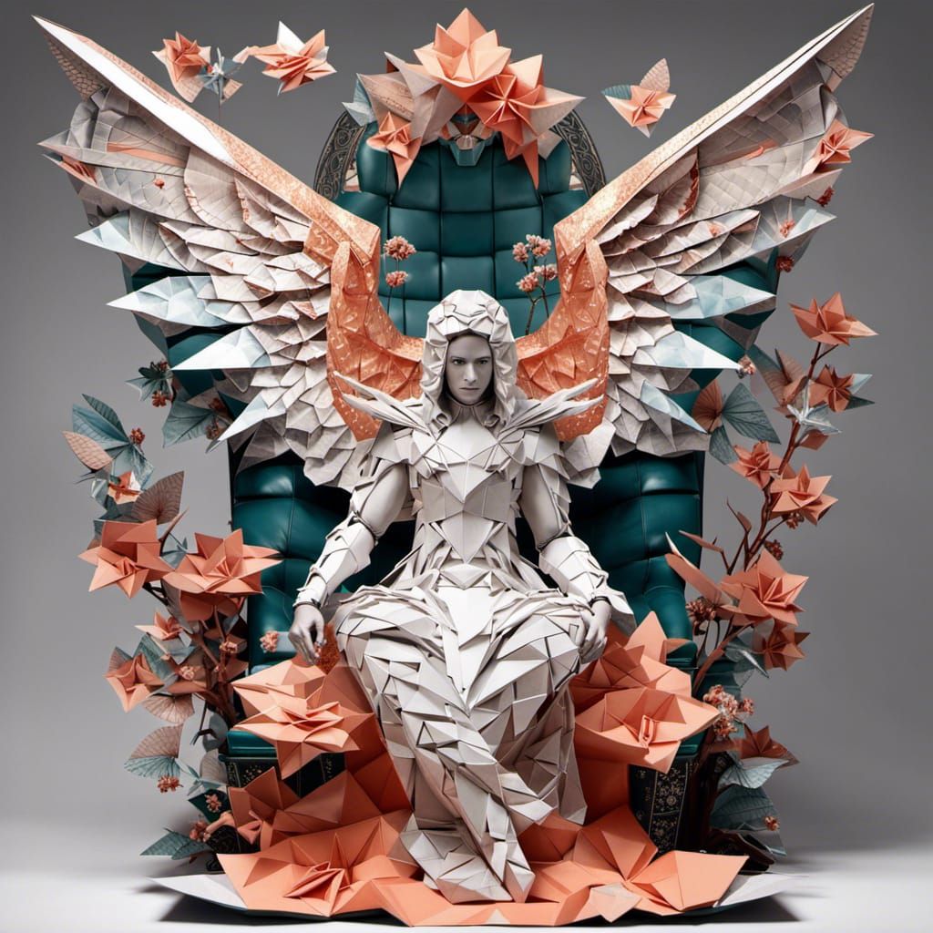 origami angel - AI Generated Artwork - NightCafe Creator