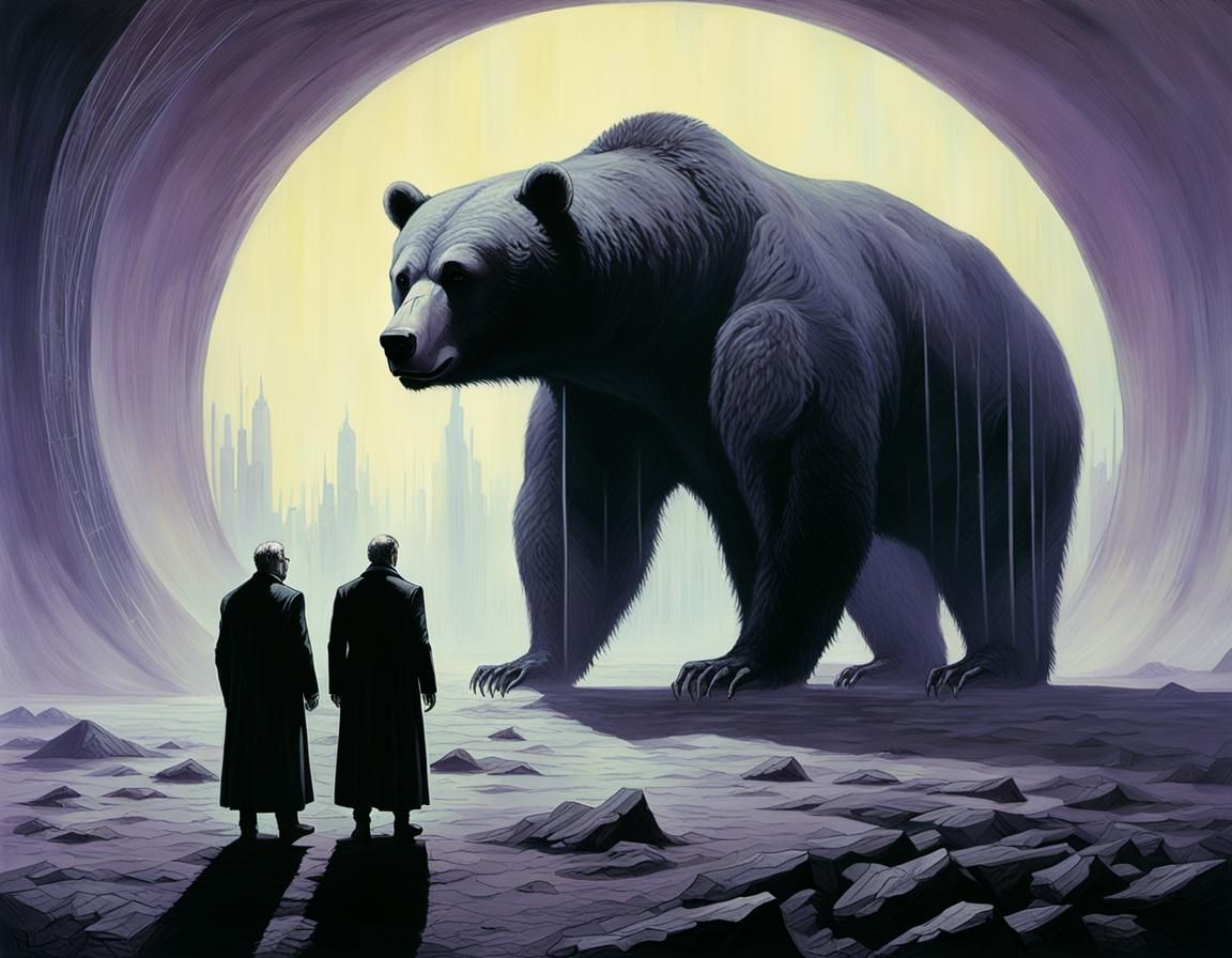The Barons Confront The Bear V - AI Generated Artwork - NightCafe Creator