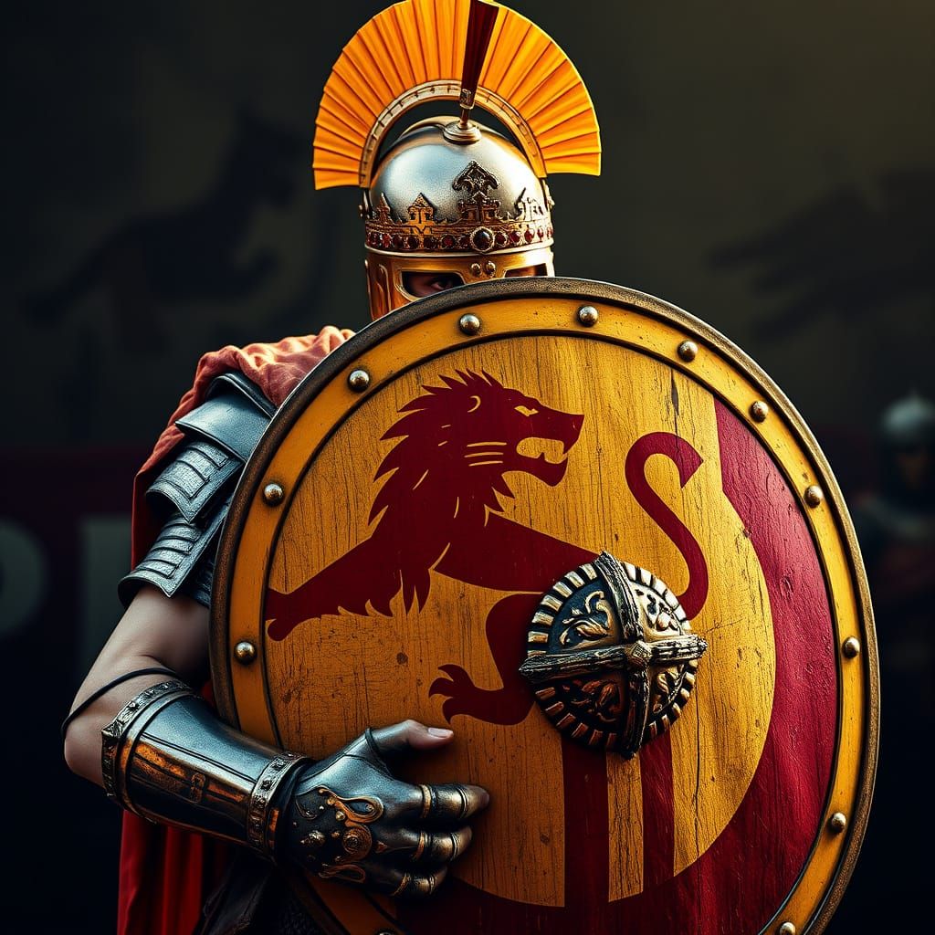 a majestic Macedonian Shield - a majestic Macedonian Shield
