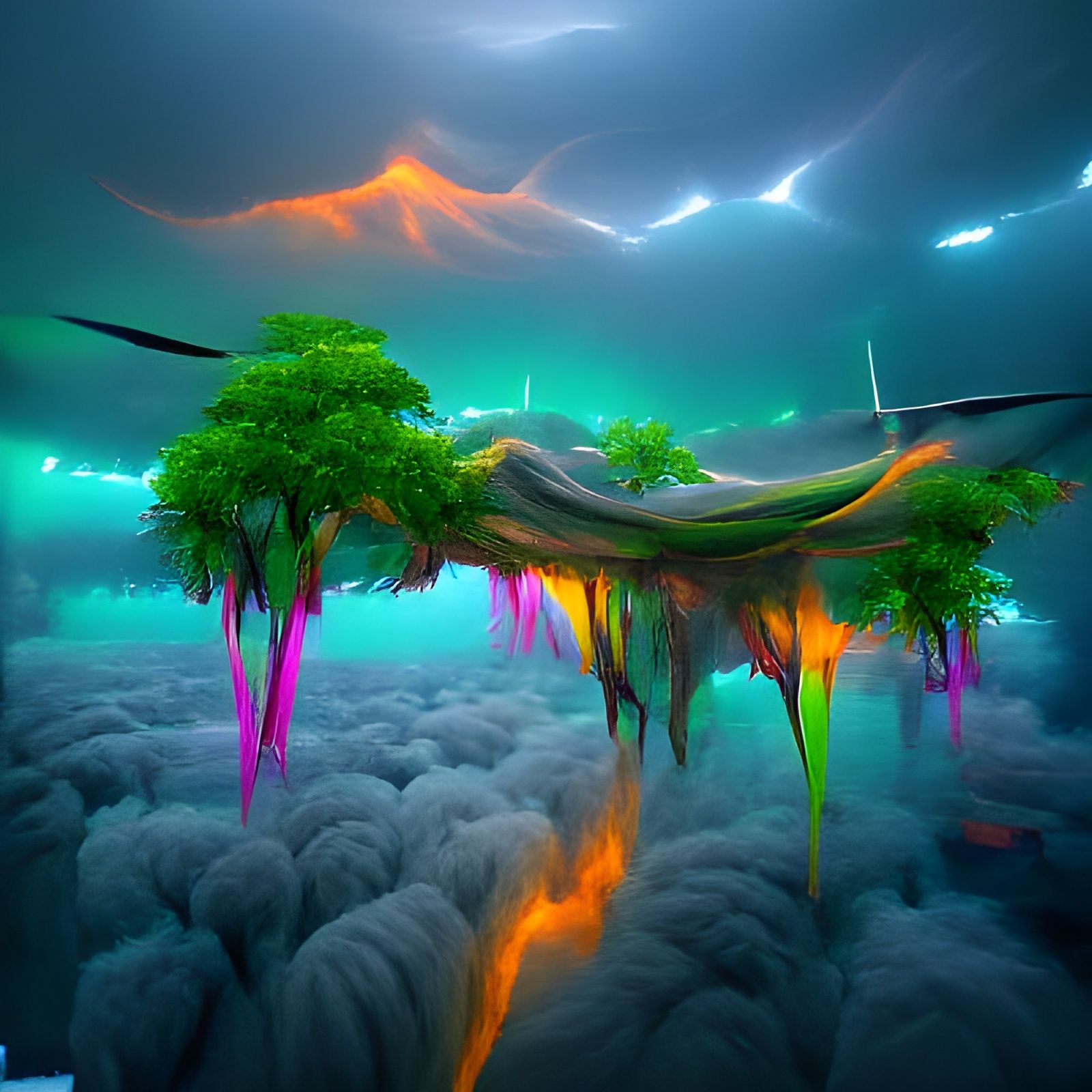 Floating skyland - AI Generated Artwork - NightCafe Creator