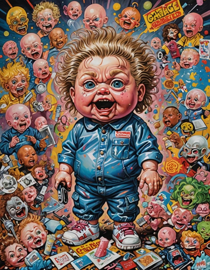 Garbage Pail Kid Boy - AI Generated Artwork - NightCafe Creator