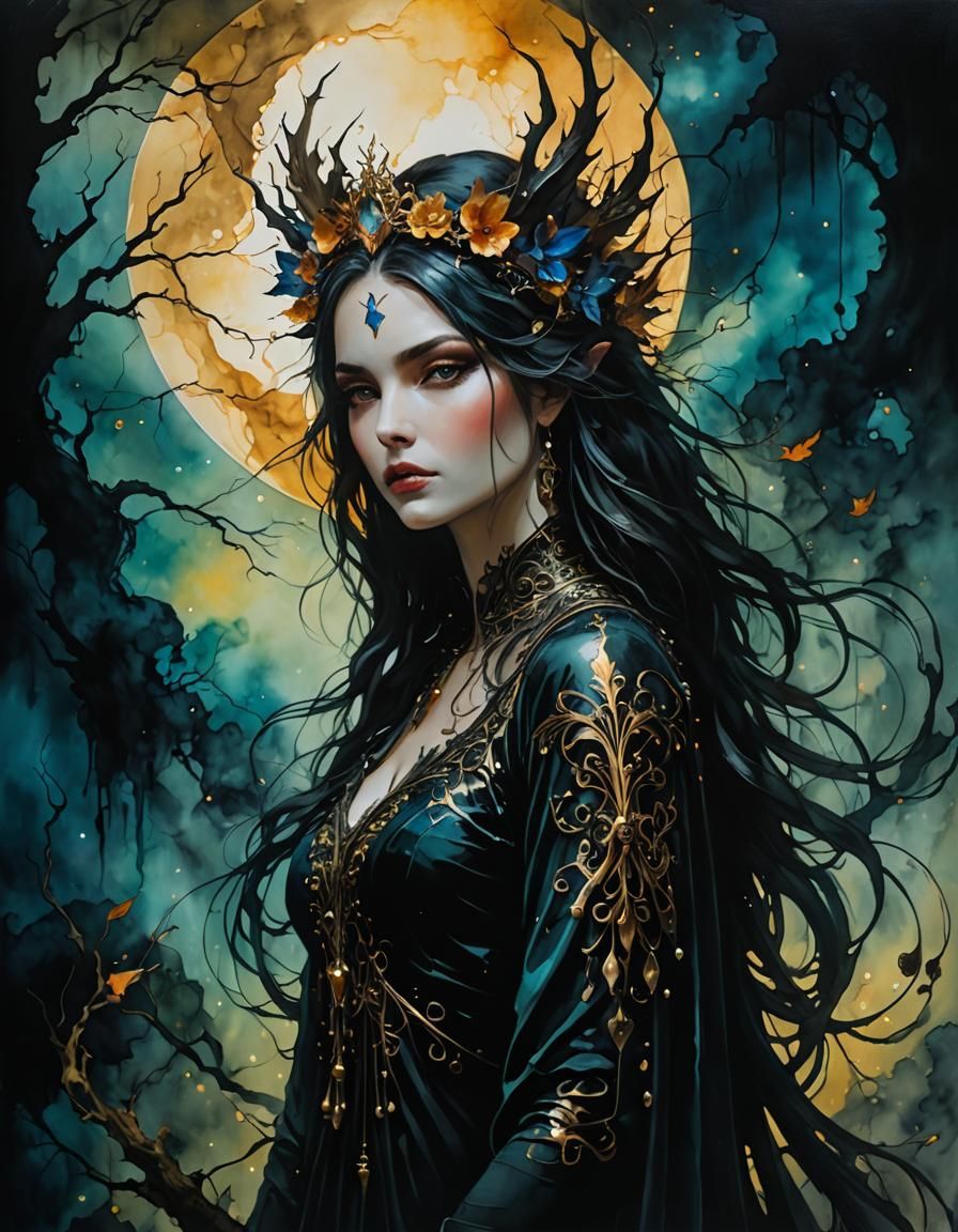 Shadow Goddess - AI Generated Artwork - NightCafe Creator