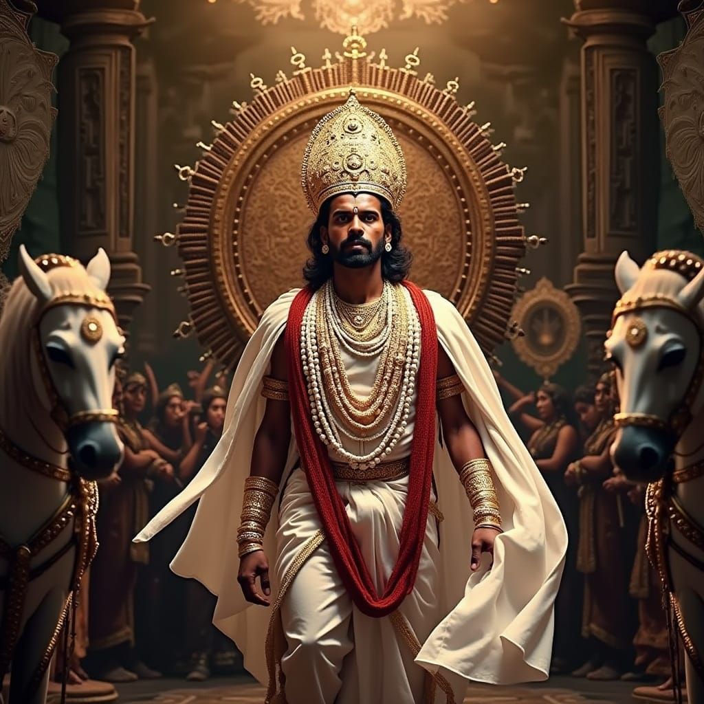 Epic Regal Leader Commands an Army in Cinematic Sp... - AI Art