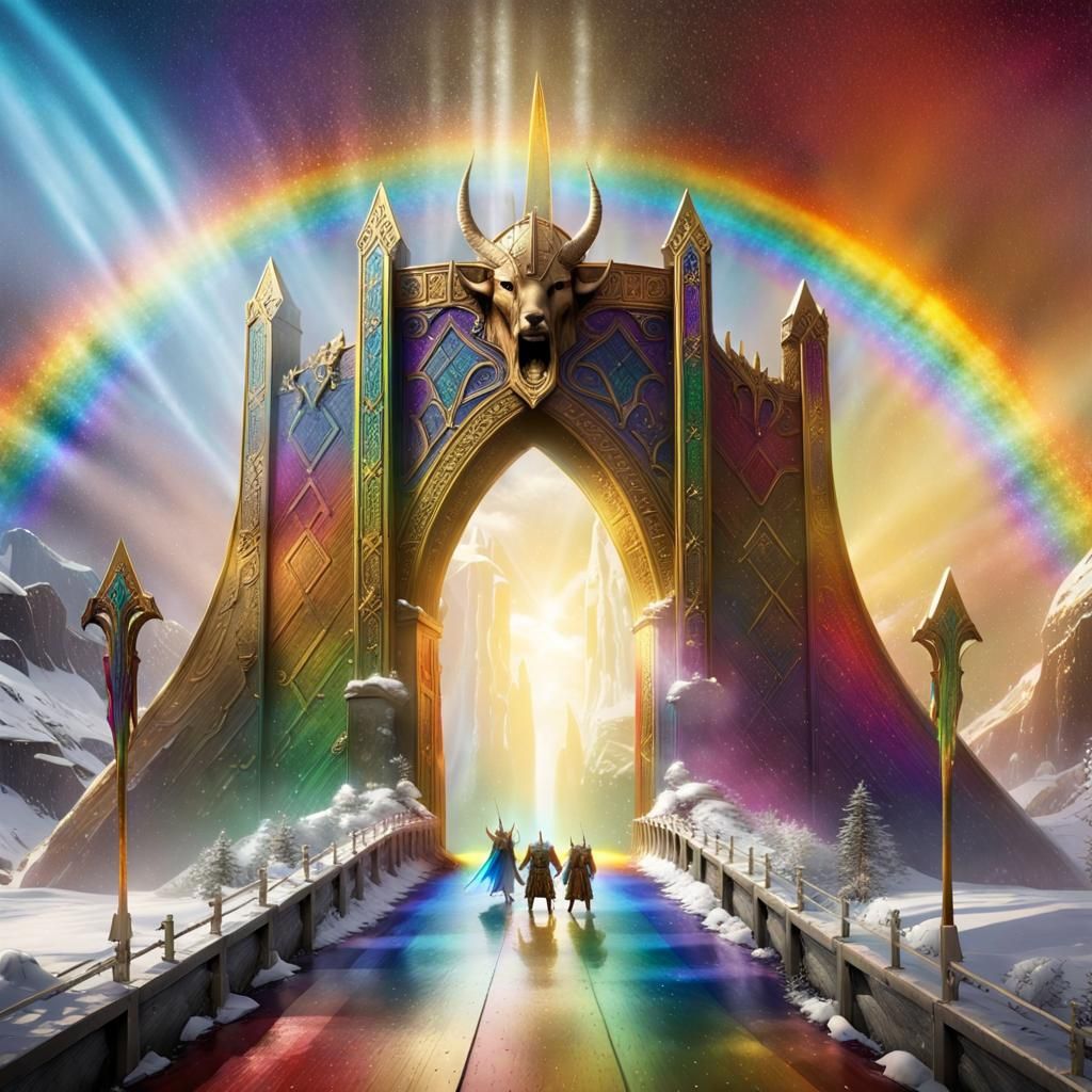 Epic entrance to Asgard - AI Generated Artwork - NightCafe Creator