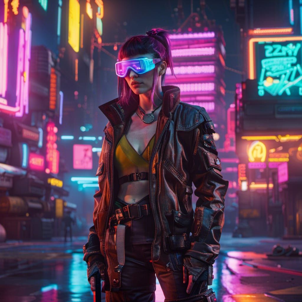 Cyberpunk Engineer - Female - AI Generated Artwork - NightCafe Creator