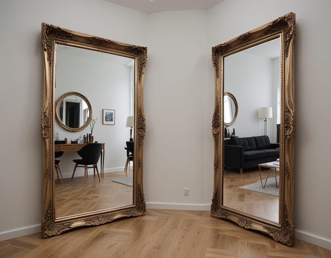 Two mirrors, infinity effect. - Infinity Reflections in Twin...