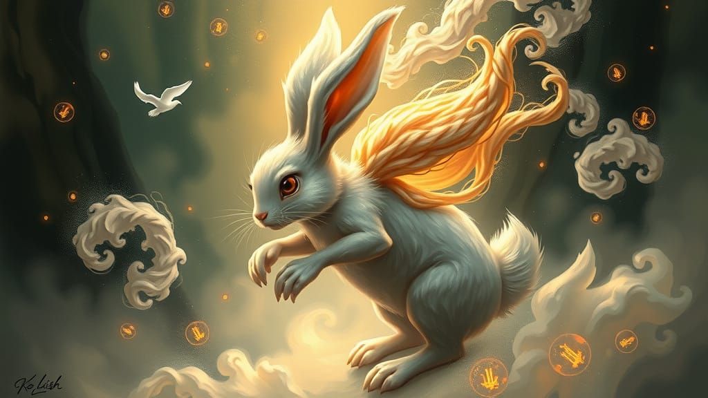 Artistic Rabbit Transfiguration - Whimsical Rabbit Transform...