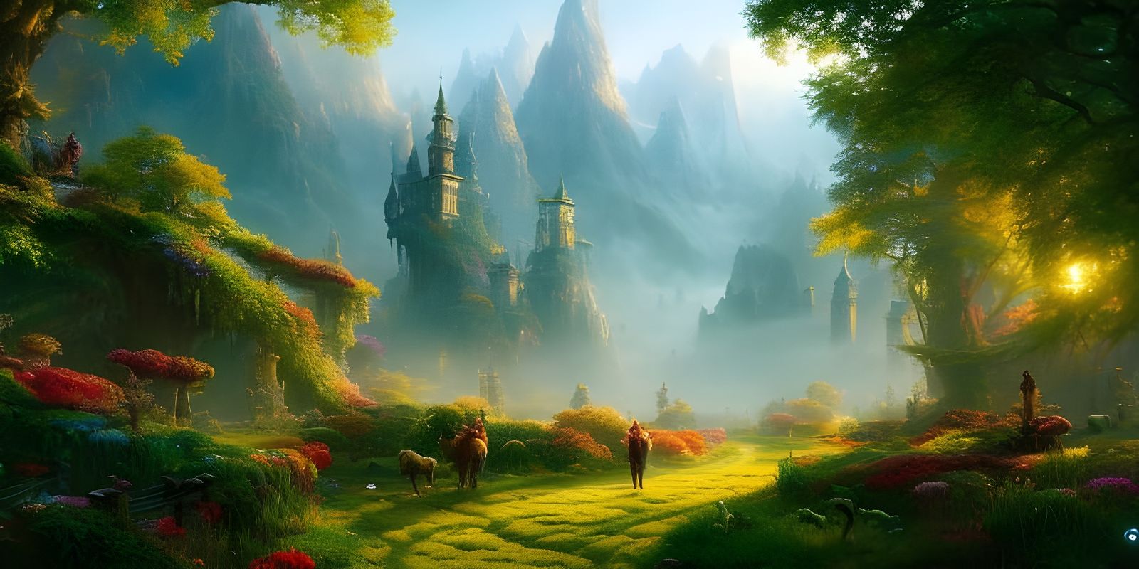 Road through the fairy forest - AI Generated Artwork - NightCafe Creator