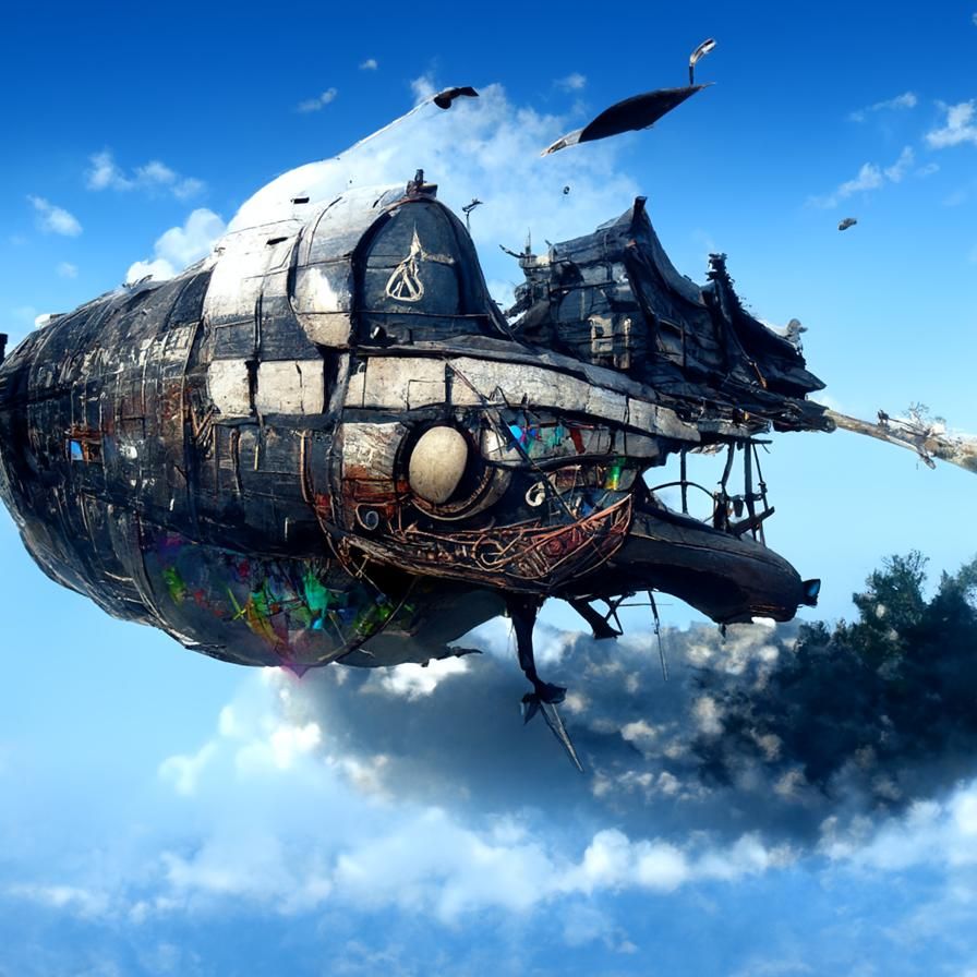 Anime style Airship (evo from CecKrem) - AI Generated Artwork ...