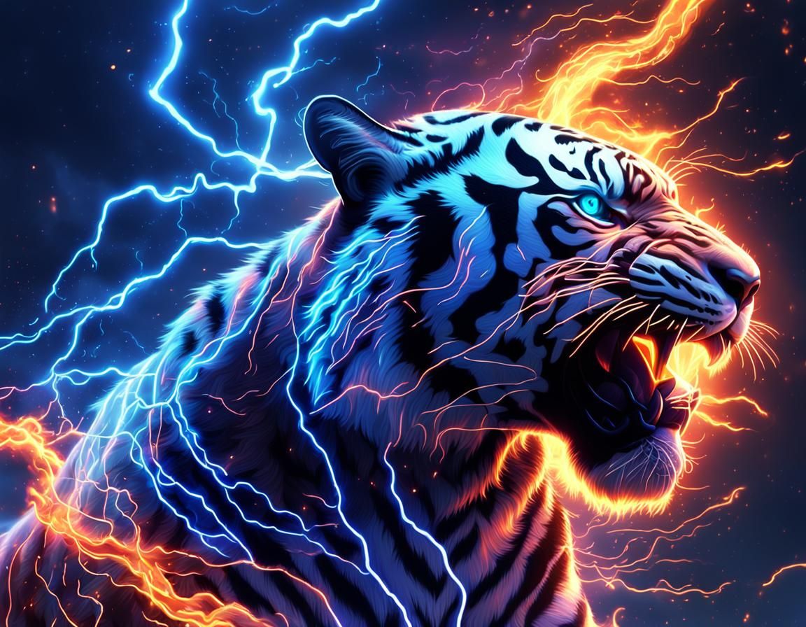 Electric Tiger - AI Generated Artwork - NightCafe Creator