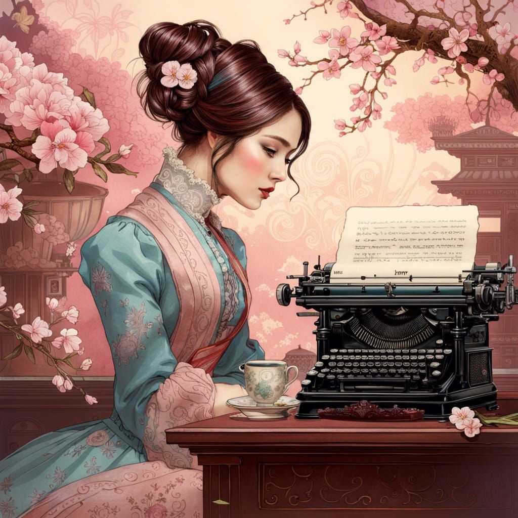 Victorian woman and Victorian typewriter:: Awwchang and James ...