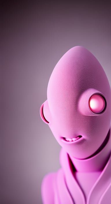 funny pink alien creature ken barthelmey artstation portrait photo ...