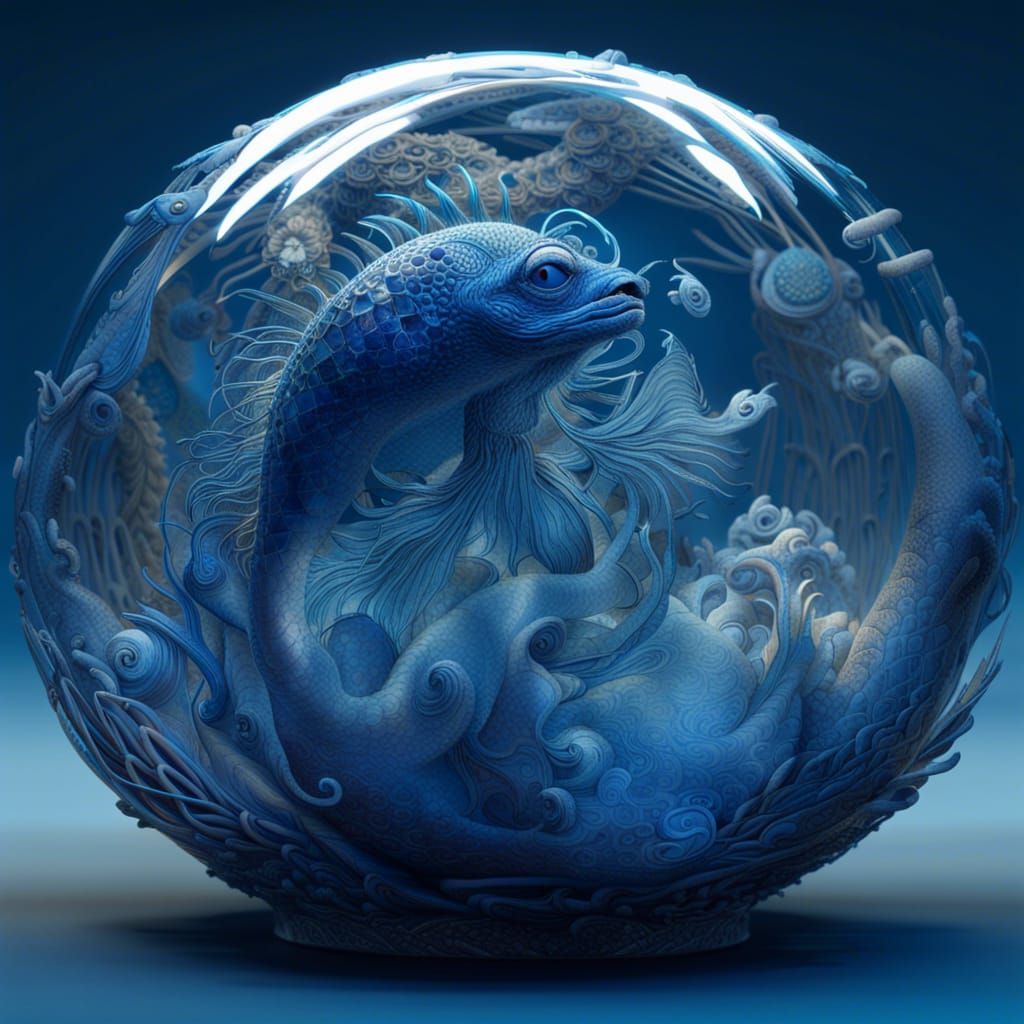 The Blue Fish - AI Generated Artwork - NightCafe Creator