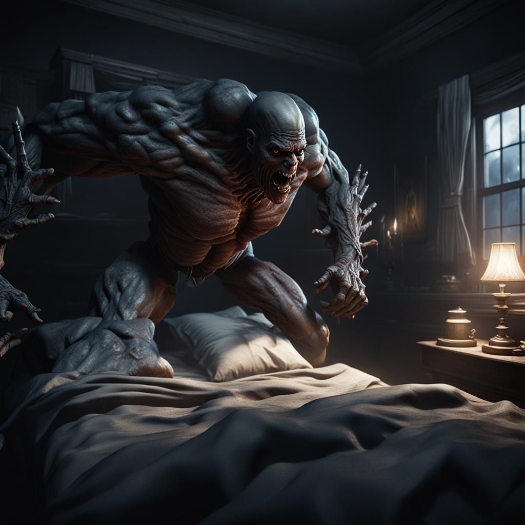 The animation on the dark and stormy side shows a person thrashing ...