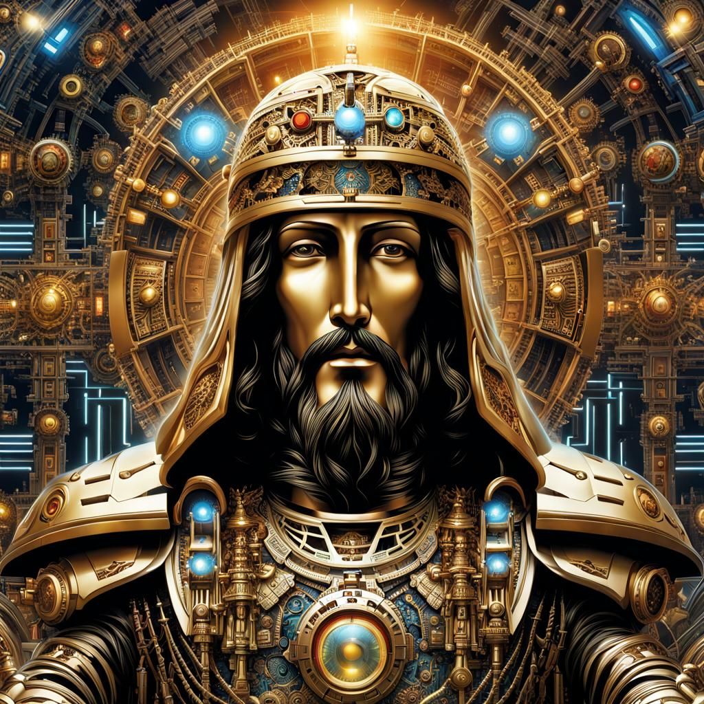 Cyber Jesus - AI Generated Artwork - NightCafe Creator