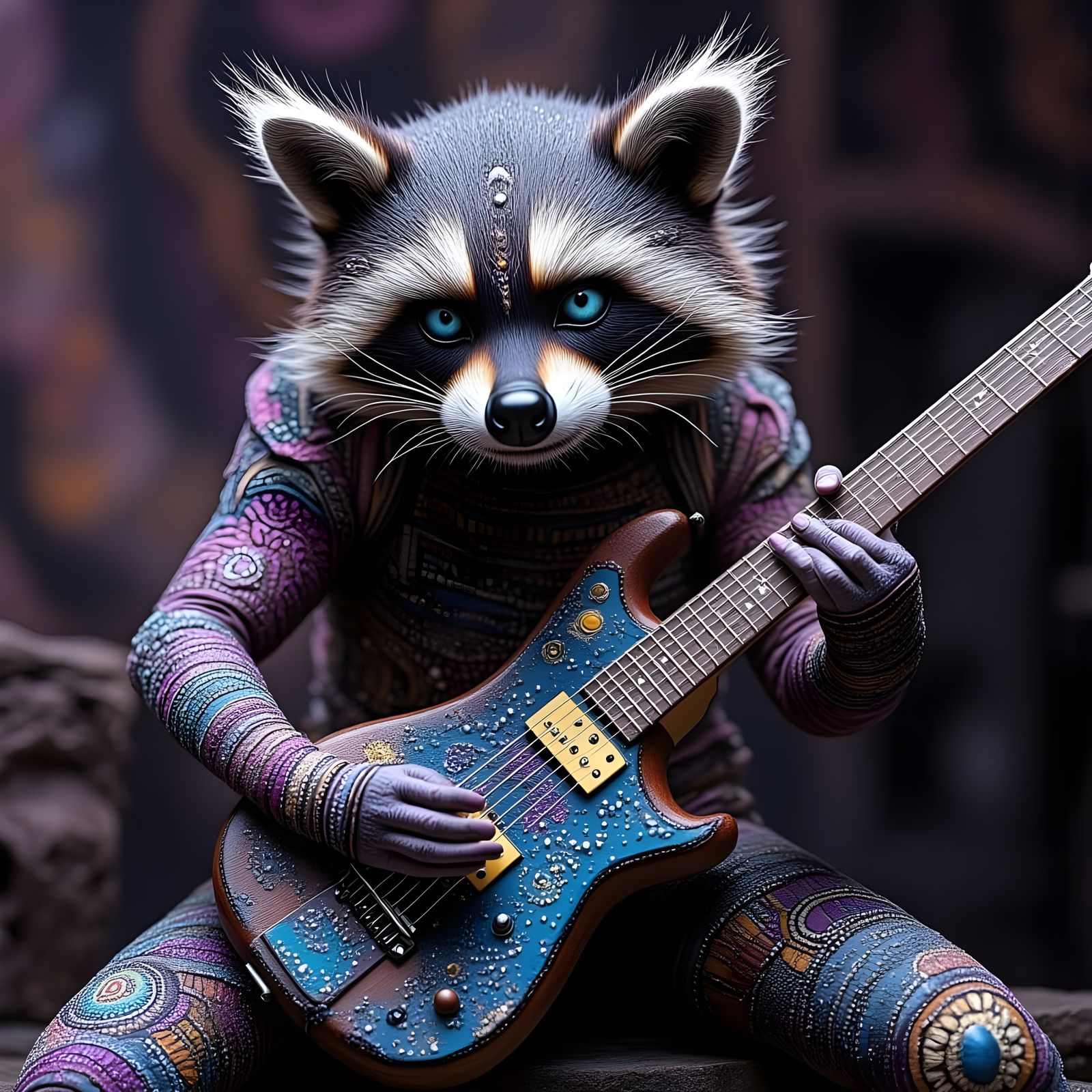 "Racoon Rocker" Raccoon Rocker Drummer on stage rock concert
