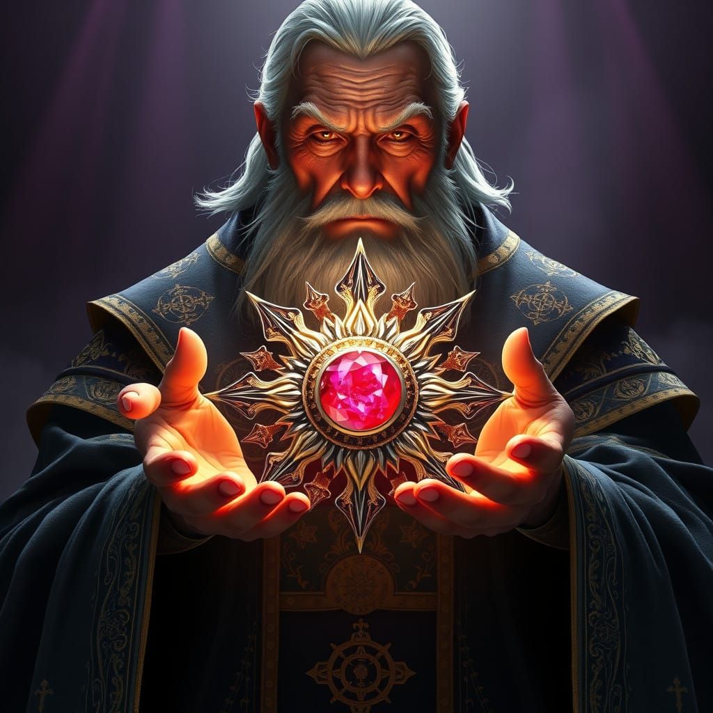 Grave Cleric presenting the Holy Symbol of Ravenkind