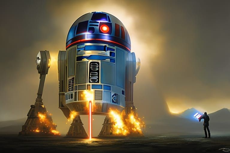 Giant Sith R2D2 (II) - AI Generated Artwork - NightCafe Creator
