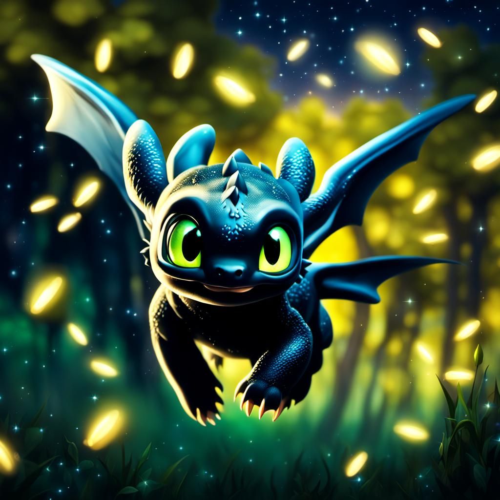 Baby Toothless - AI Generated Artwork - NightCafe Creator