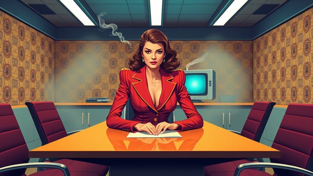 80s meeting room - A Futuristic Vision of Corporate Power i...