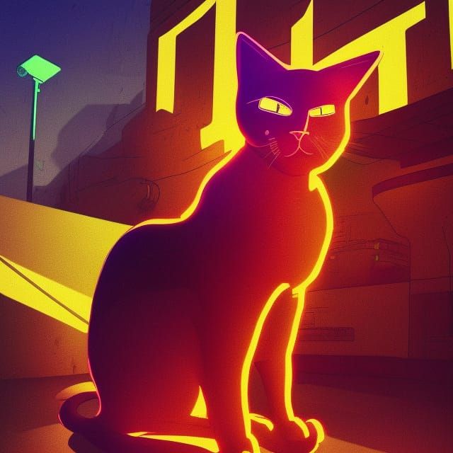 Neon Cats - AI Generated Artwork - NightCafe Creator