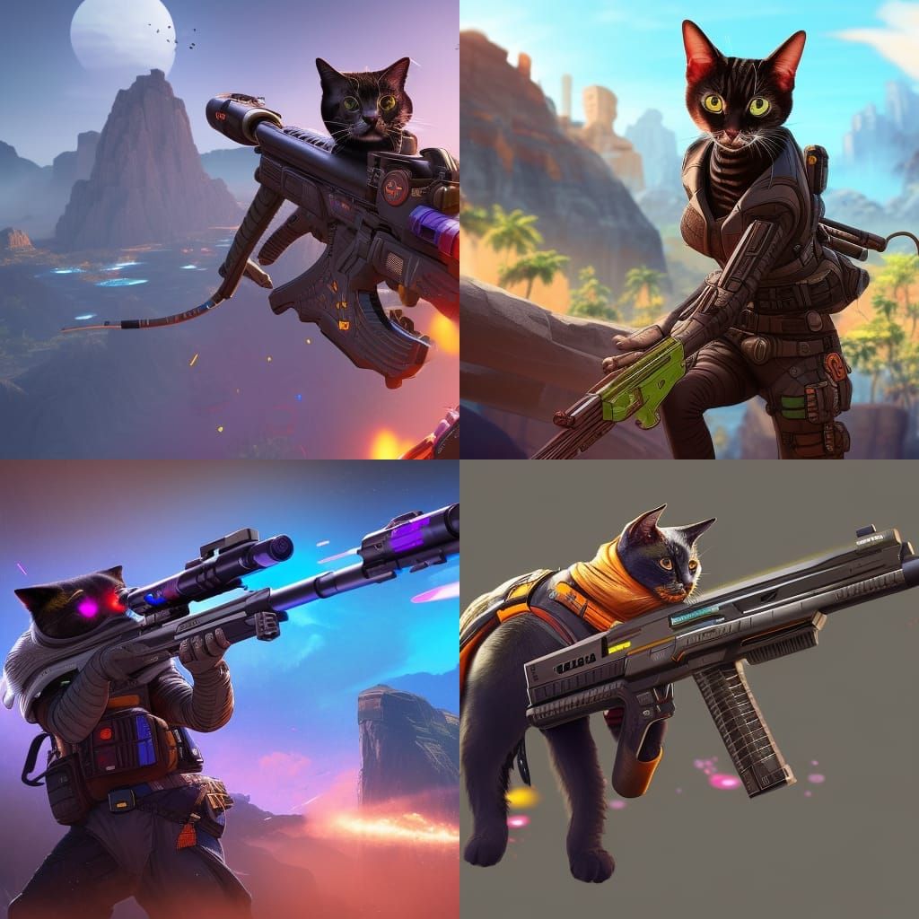 Pet Cat in style of Apex Legends - AI Generated Artwork - NightCafe Creator