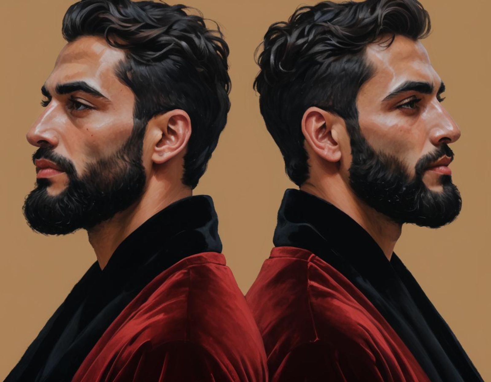 A male couple: Jacob and Fabian, two handsome gentlemen with black hair ...