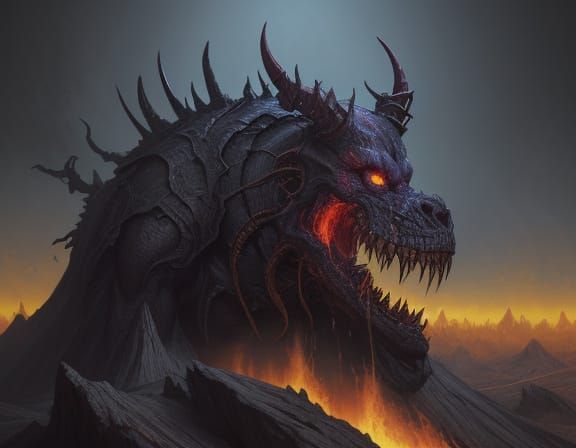 Hell's Maw - Surreal Demon Tormented in Hell's Dark Depths