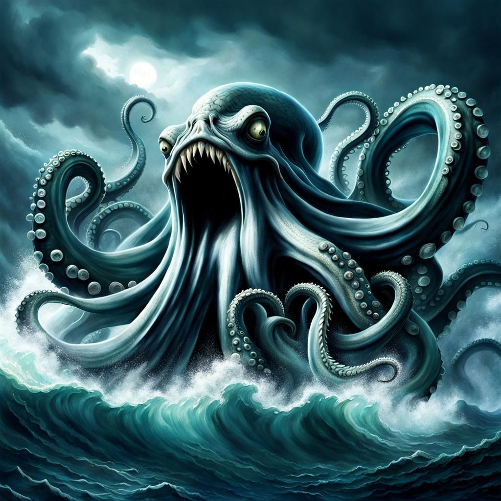 Monster Kraken - AI Generated Artwork - NightCafe Creator