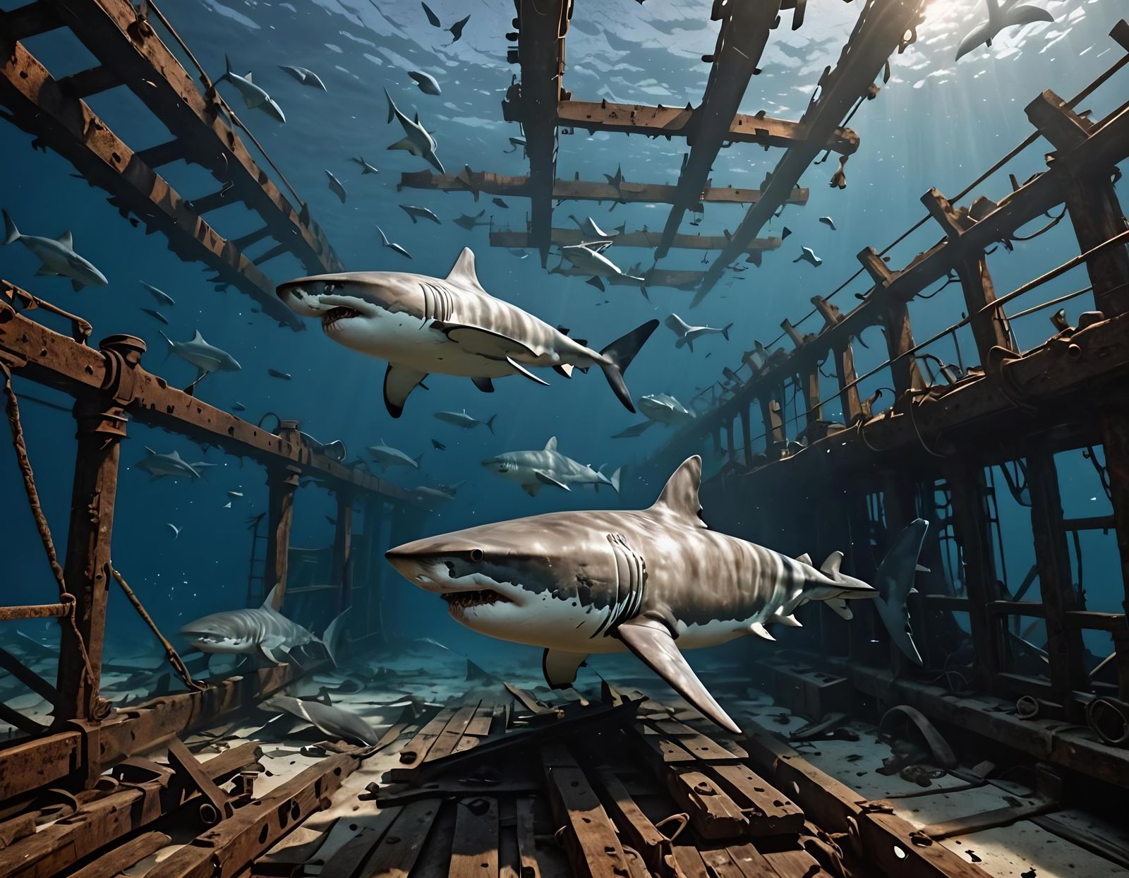 Great Whites - AI Generated Artwork - NightCafe Creator