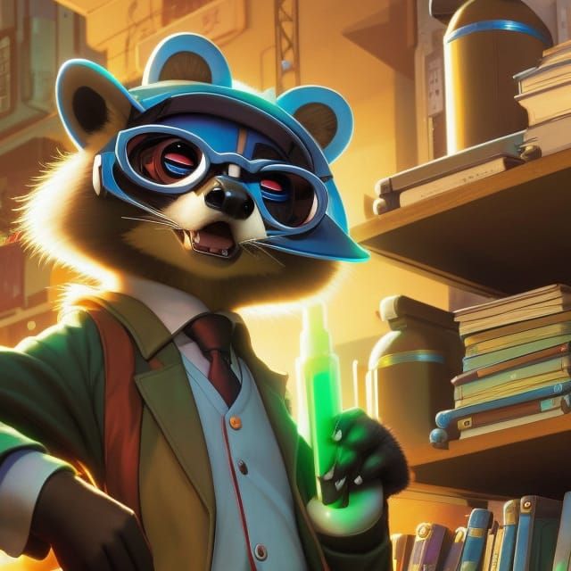 Professor Racoon v18 - AI Generated Artwork - NightCafe Creator