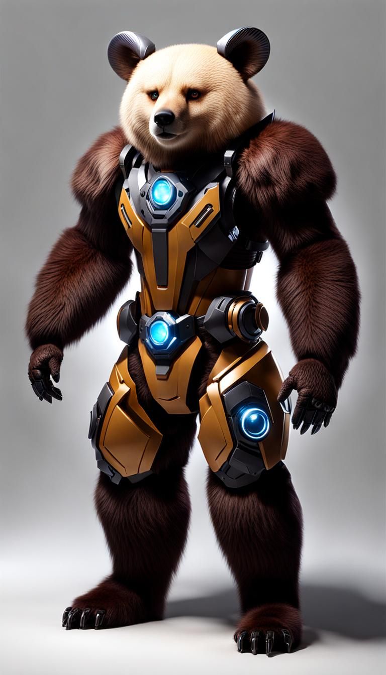 humanoid anthropomorphic dropbear, megapixels, sharp focus, front view ...