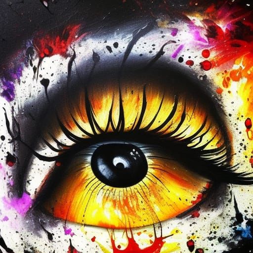 Painted Eye - AI Generated Artwork - NightCafe Creator