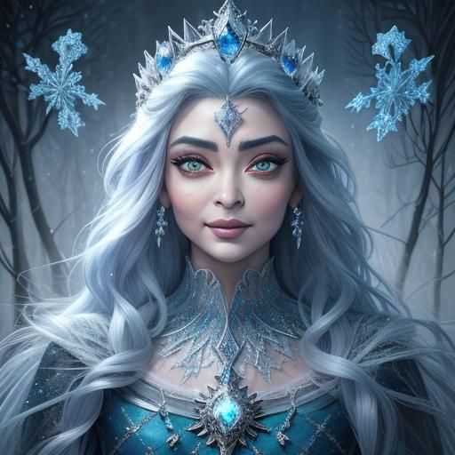 beautiful Snow Queen - AI Generated Artwork - NightCafe Creator