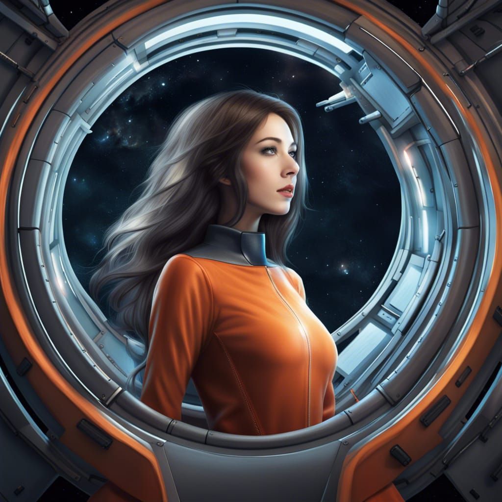 beautiful girl in starship : r/nightcafe