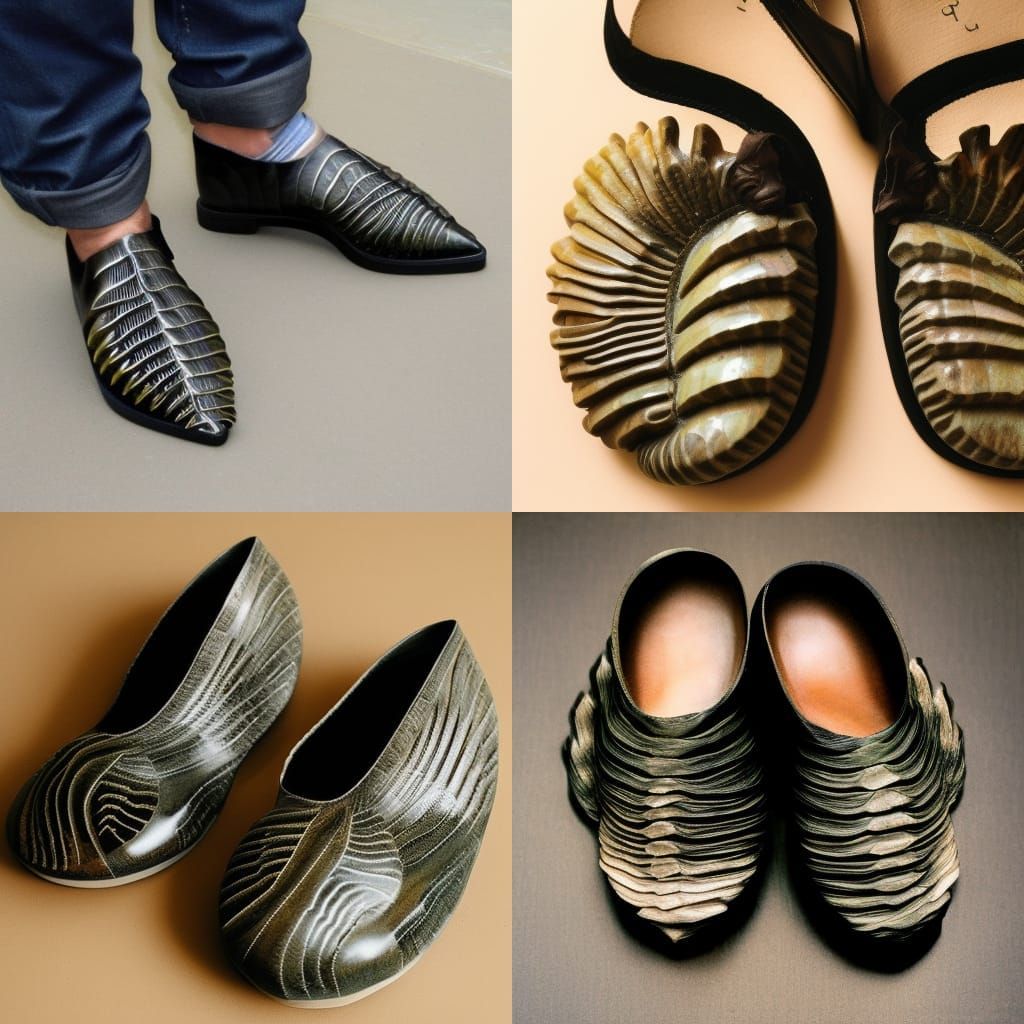 shoes made out of trilobite shells - AI Generated Artwork - NightCafe ...